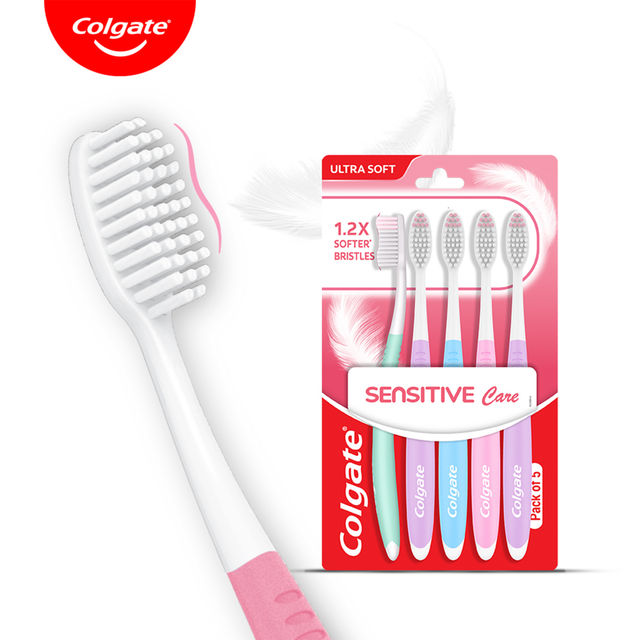 Buy Colgate Gentle Sensitive Care Ultra Soft Bristles Toothbrush 5 pc X ...