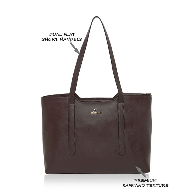 Buy Lavie Women's Batsu Synthetic Leather Tote Bag | Maroon Online - Price @ ₹909 | Instant ...