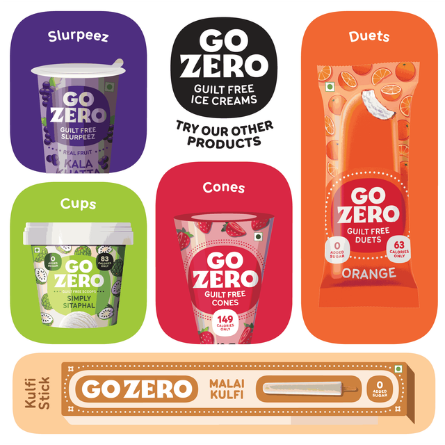 Buy Go Zero Belgian Dark Chocolate Low Calorie Guilt Free Ice Cream Tub Online - Price @ ₹425 ...