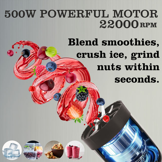 Buy NUTRIPRO Nutri Blender Juicer Mixer Grinder 500W- 2 Jars & 1 Blade ...