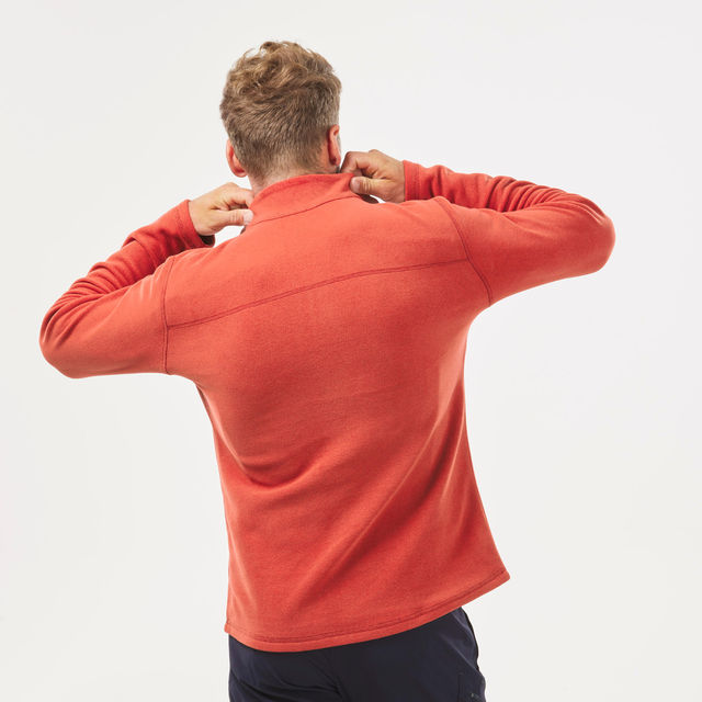 Buy Quechua By Decathlon Men's Fleece Half Zip Sweater | Red - S Online ...