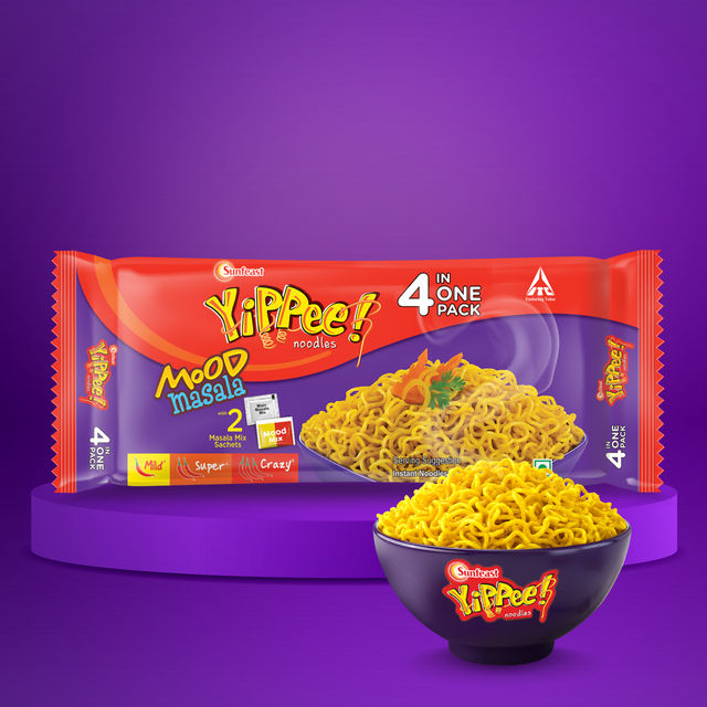 Buy YiPPee! Magic Mood Masala 4 Block Instant Noodles | Long| Non ...