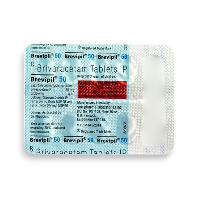 Buy Brevipil 50 Tablet Online - Price @ ₹148 | Instant Delivery | Zepto