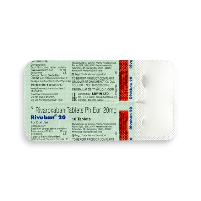 Buy Rivaban 20 Tablets Online - Price @ ₹173 | Instant Delivery | Zepto
