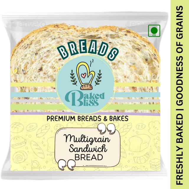 Buy Baked Bliss Premium Multigrain Sandwich Bread Online - Price @ ₹55 | Instant Delivery | Zepto
