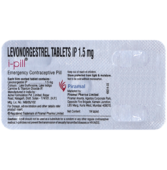 Buy I-Pill Tablet Online - Price @ ₹75.35 | Instant Delivery | Zepto