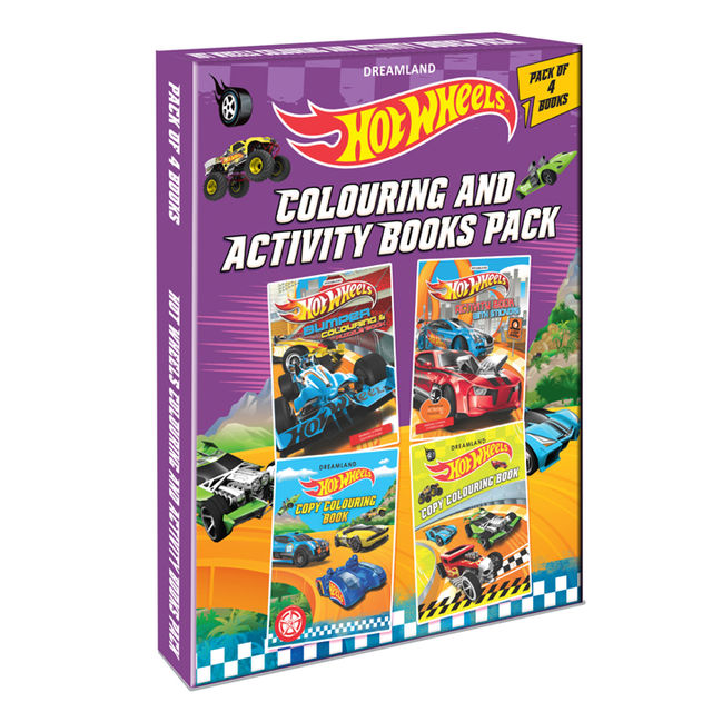 Buy Dreamland Hot Wheels Colouring and Activity Boos Pack of 4 ...