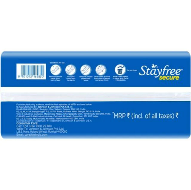 Buy Stayfree Secure Sanitary Pads - Regular at ₹105 | Instant Online ...
