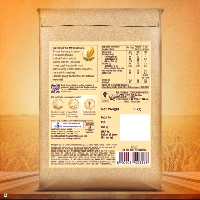 Buy Aashirvaad Chakki MP Sehori Atta | Gahu Lot | Gahu Peeth | Atta ...