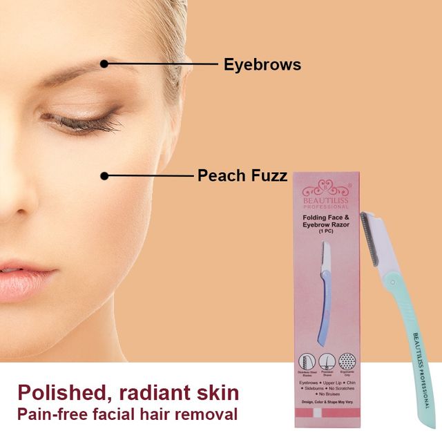 Buy Beautiliss Folding Face And Eyebrow Painfree Hair removal Razor ...