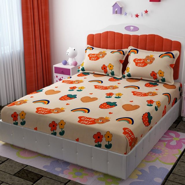 Buy Florida Giggles Kids Bedsheet for Queen Size Bed with Pillow Covers ...