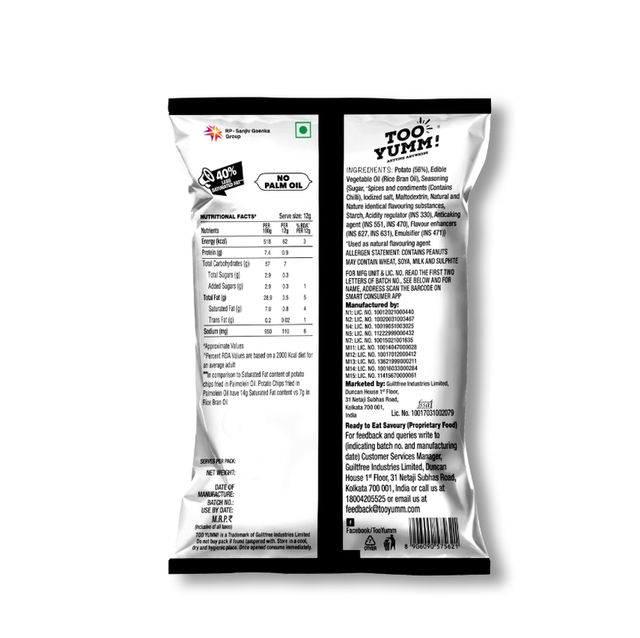 Buy Too Yumm! Bhoot Wafers - Spicy Chips with Ghost Pepper Flavour at ...