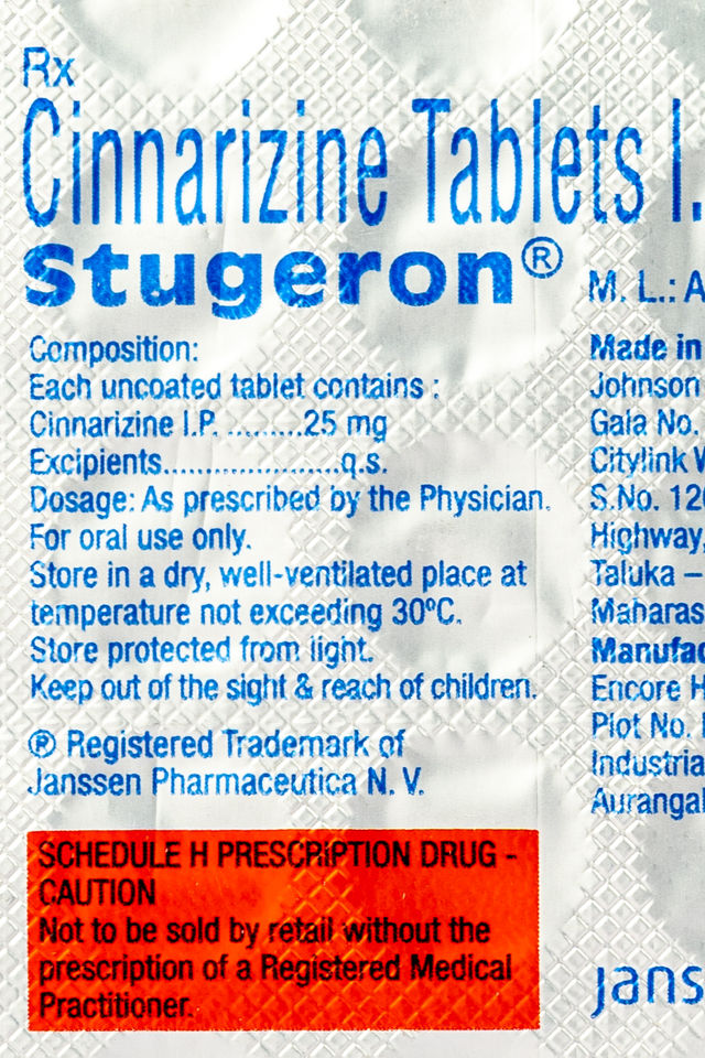 Buy Stugeron Tablet Online - Price @ ₹219 | Instant Delivery | Zepto