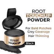 Buy Streax Root Touch Up Powder, Black, Covers Grey Hair & Bald Patches ...