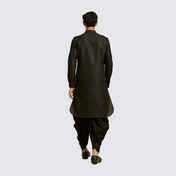 Buy Diwas By Manyavar Men's Midnight Paithani Style Kurta with Cuffed ...