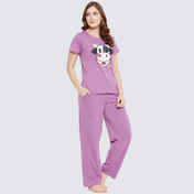 Clovia 100% Cotton Cow Emoji Print Top & Pyjama Nightwear Set - Buy at ...