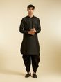 Buy Diwas By Manyavar Men's Midnight Paithani Style Kurta with Cuffed ...