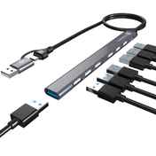 Buy Portronics Mport 7 USB Hub (7-in-1), Multiport Adapter with Dual ...