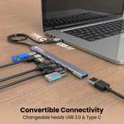 Buy Portronics Mport 7 USB Hub (7-in-1), Multiport Adapter with Dual ...