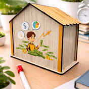 Fablue Number Wooden Home Design Money Bank for Kids - Buy at ₹595 ...