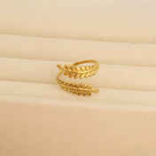Label She Gold-Plated Stainless Steel Contemporary Adjustable Ring ...