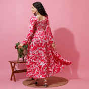 Buy Sheetal Associates Women's Fit & Abstract Printed Full Sleeve Maxi ...