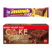 Buy Britannia Fudge It Chocolate Brownie (With Egg) (120g) & Nestle ...