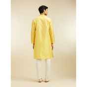 Buy Diwas By Manyavar Men's Buta Embroidered Kurta with Sequin | Yellow ...