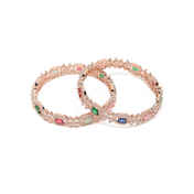 Buy Youbella Jewellery Stylish Multi-Color Stone Studded Bangles For Girls And Women(Ybbn ...