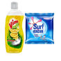 Buy Vim Lemon Dishwash Liquid Gel (500ml) & Surf Excel Easy Wash ...
