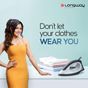 Buy Longway Kwid Light Weight Non-Stick Teflon Coated Dry Iron, 1100Watt, Electric Iron(Black ...