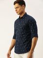 Buy The Indian Garage Co Men's Slim Fit Graphic Printed Casual | Navy ...