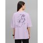 Buy Hellcat Women's Trendy Printed Oversized T-shirt | Lavender - M ...