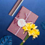 QIPS NUKKAD Floral Checks Print Gift Wrapping Paper - Buy at ₹65 Online ...