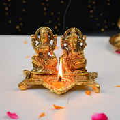 HINDCRAFT Lakshmi Ganesh Idol with Diya - Buy at ₹399 Online | Instant ...