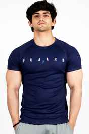 Buy FUAARK Men's Checks Round Neck Slim Fit Gym & Active Wear Sports T ...