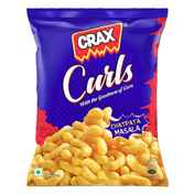Buy Crax Curls Chatpata Masala Crisps 82.0 GRAM(82gms), Crax Crunchy ...