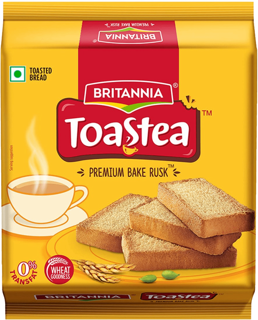 Britannia Toastea (Premium Bake Rusk) 400 gms Combo 2 Pieces - Buy ...