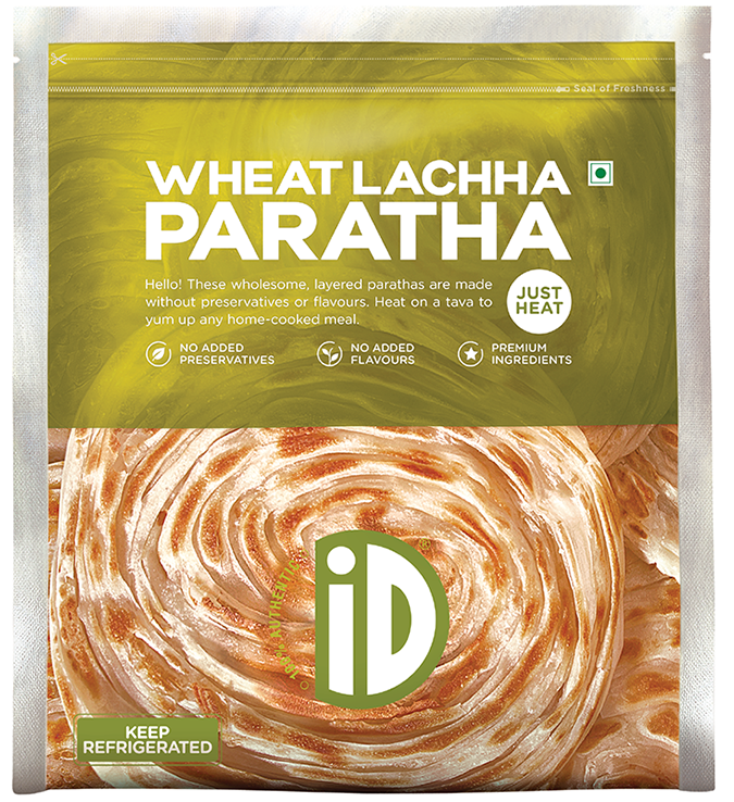 iD Wheat Lachha Paratha 400 gms Combo 2 Pieces - Buy online at ₹190 in ...
