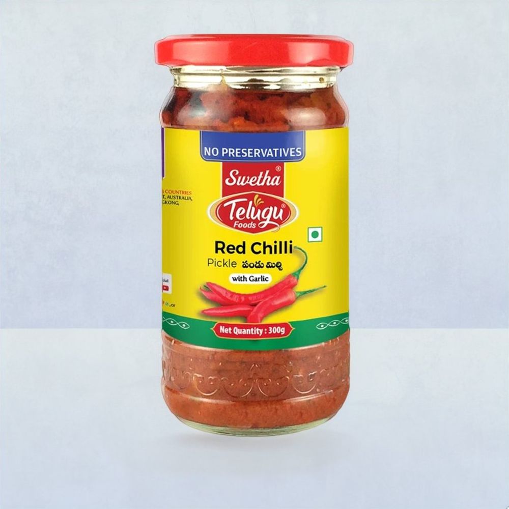 Buy Swetha Telugu Foods Red Chilli Pickle Online - Price @ ₹84 ...