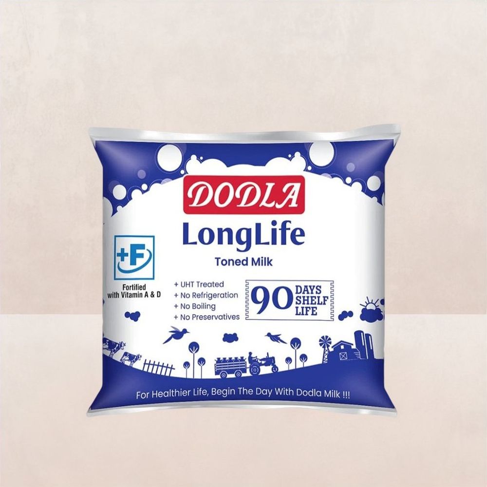 Buy Dodla Long Life Toned Milk- UHT Online - Price @ ₹32 | Instant ...