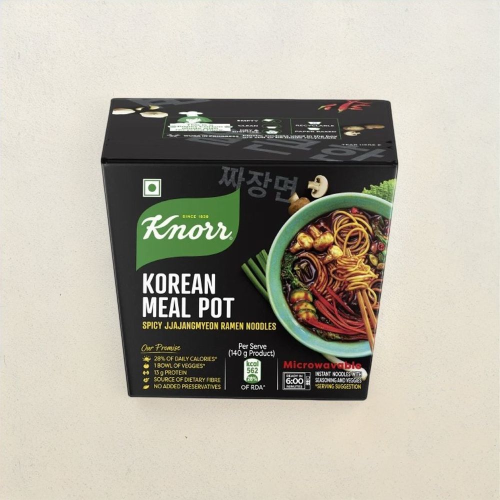Buy Korean Knorr Meal Pot - Spicy Jjajangmyeon Ramen Korean Noodles Veg Online - Price @ ₹270 ...
