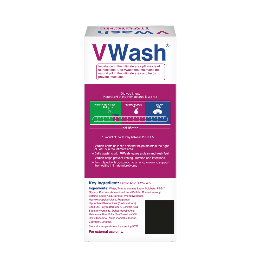 Buy Vwash Plus Expert Intimate Hygiene Wash for Women With pH 3.5 ...