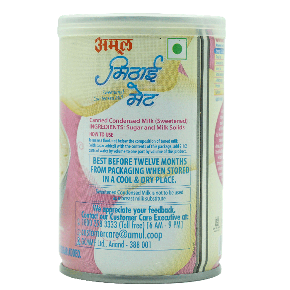Buy Amul Mithai Mate Condensed Sweetened Milk Tin Online - Price @ ₹130 ...