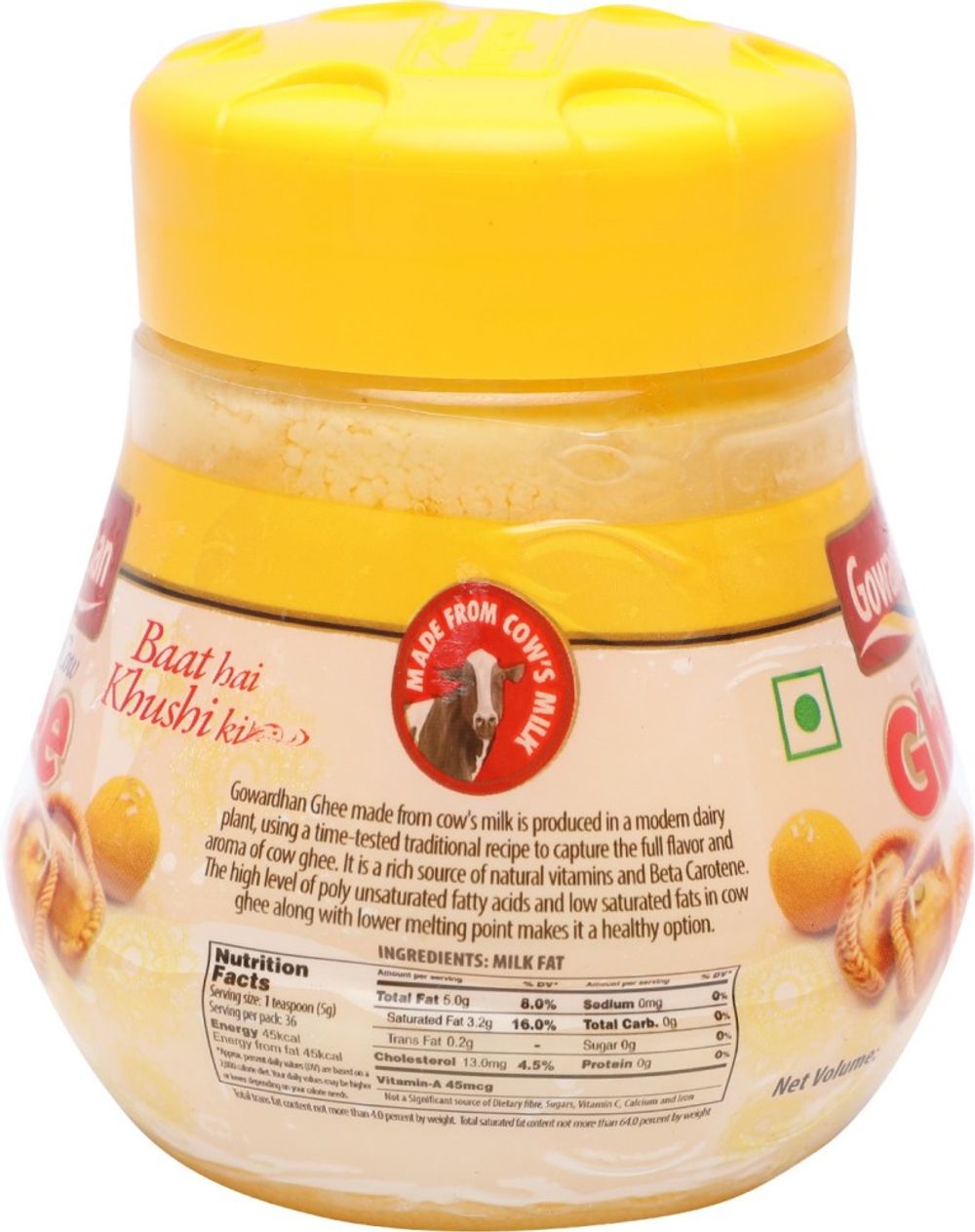 Buy Gowardhan Pure Cow Ghee Jar Online - Price @ ₹182 | Instant ...