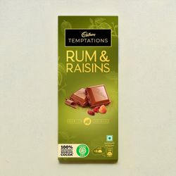 Cadbury Temptations Rum & Raisins Premium Chocolate Bar 72 g - Buy ...