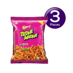 Bingo Tedhe Medhe 90 gms Combo 80 g X 3 - Buy online at ₹45 near me