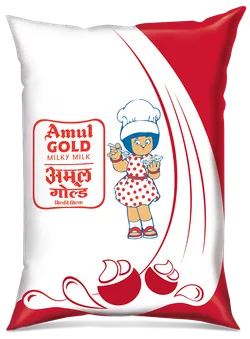 Amul Gold Full Cream Fresh Milk (Pouch) 1 l - Buy online at ₹66 near me