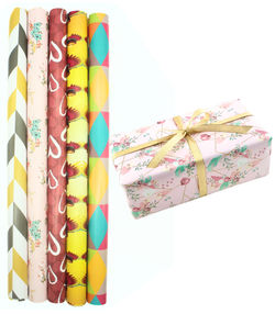 Gift Wrapping Paper - Assorted Design & Color 1 Pack (5 Pieces) - Buy ...