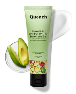 QUENCH SPF 50+ PA++++ Korean Sunscreen with Avocado & Vitamin E No ...